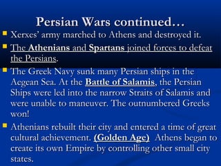 Persian/Peloponnesian Wars #3 | PPT | Death, Injury, or Military ...