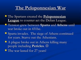 Persian/Peloponnesian Wars #3 | PPT | Death, Injury, or Military ...
