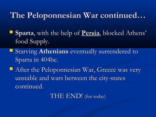 Persian/Peloponnesian Wars #3 | PPT | Death, Injury, or Military ...