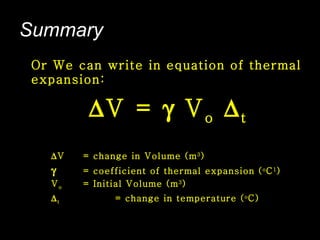 Expansion solid | PPT | Physics | Science