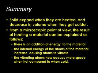 Expansion solid | PPT | Physics | Science