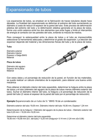 Expansores de tubos | PDF