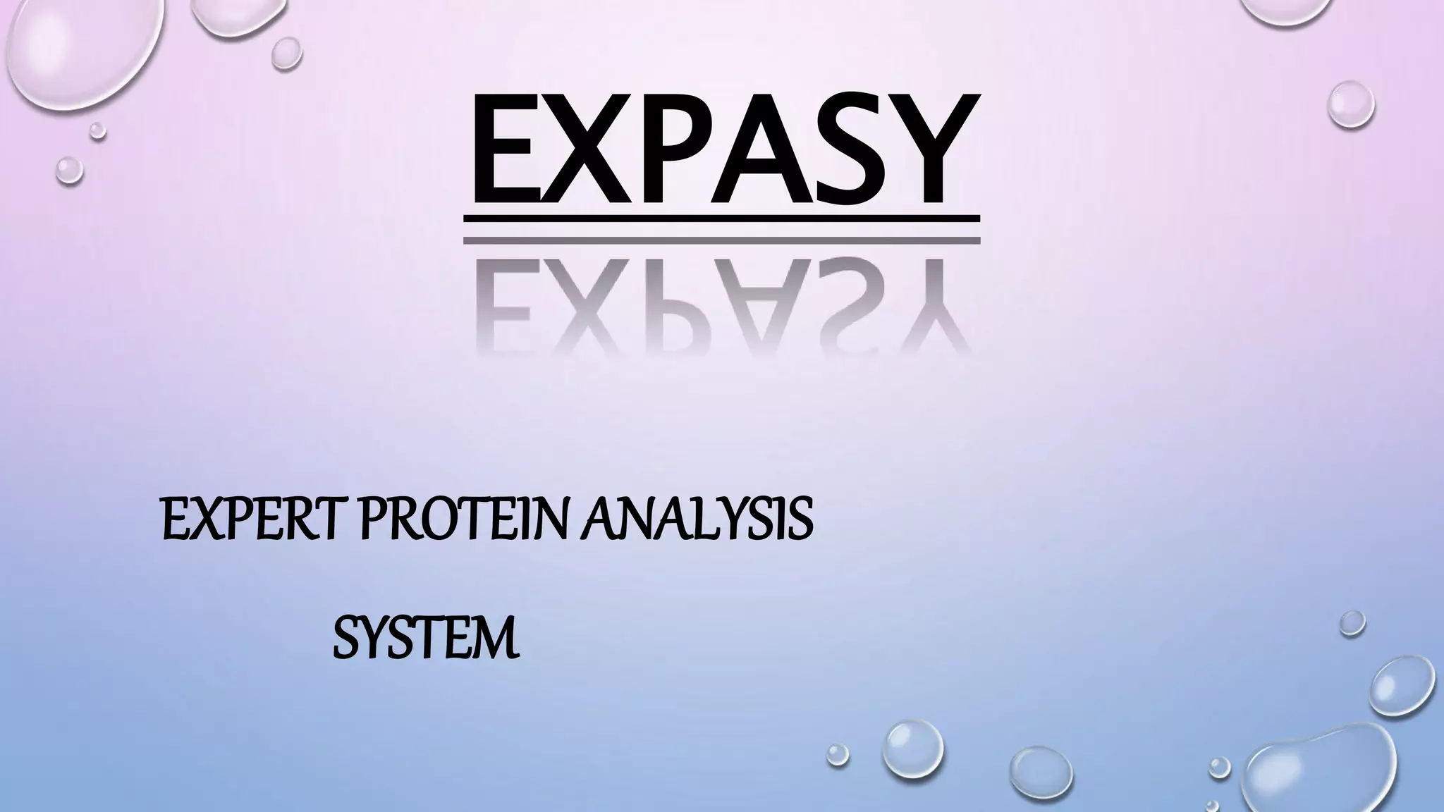 (Expasy) | PPTX