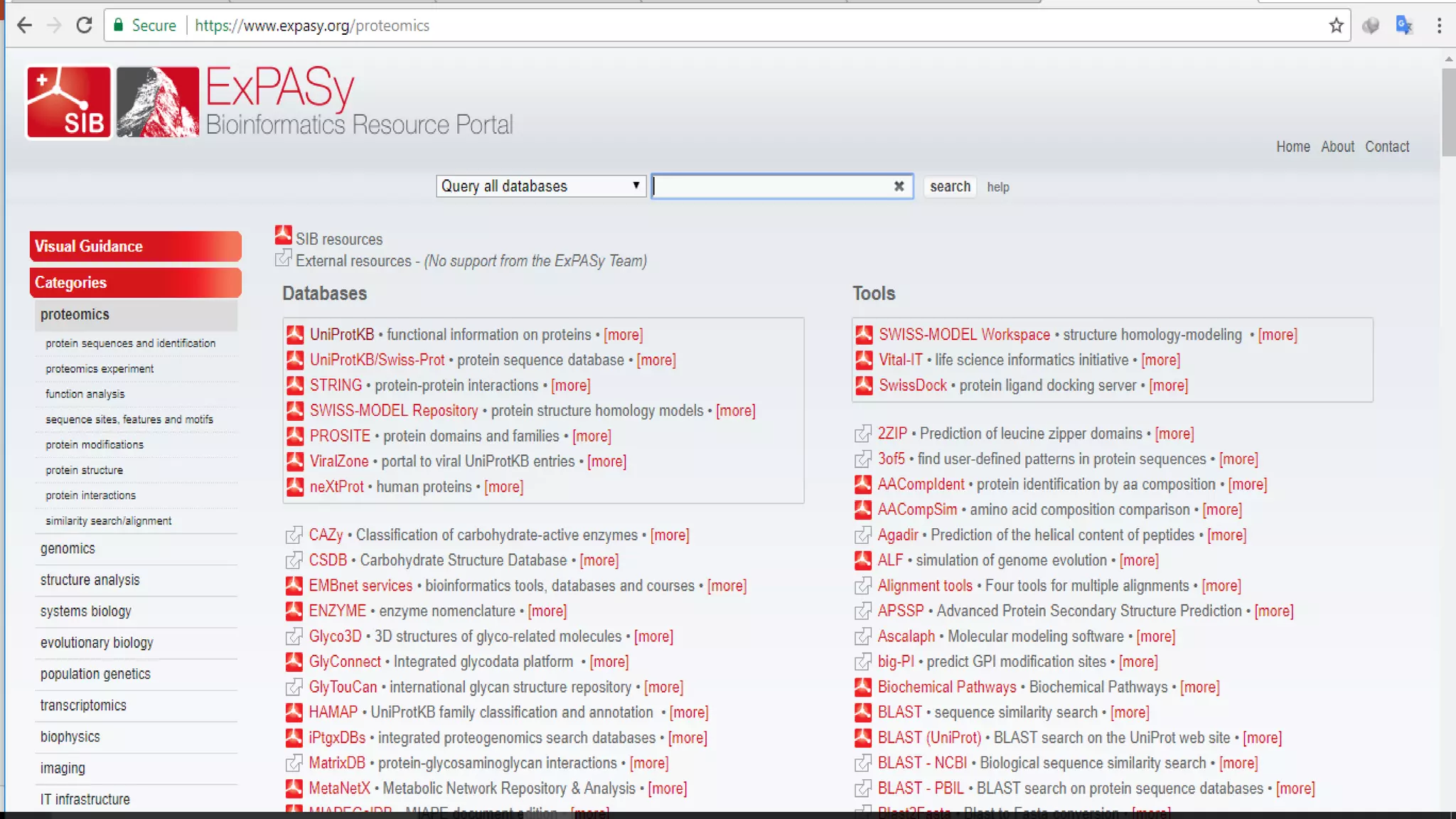 (Expasy) | PPTX | Databases | Computer Software and Applications