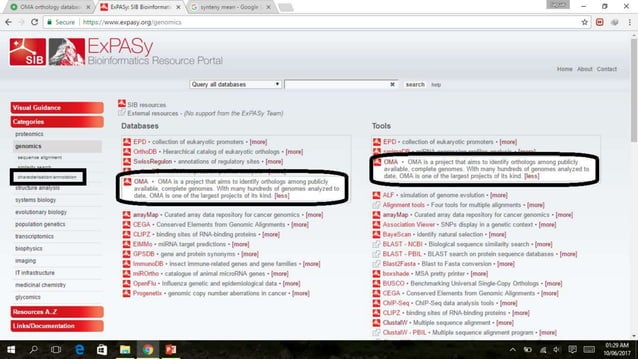 (Expasy) | PPTX | Databases | Computer Software and Applications