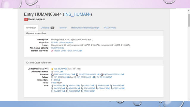 (Expasy) | PPTX | Databases | Computer Software and Applications