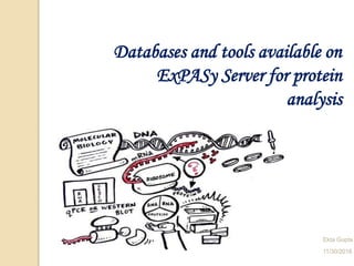 Protein identification and analysis on ExPASy server | PPTX