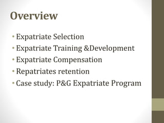 Expatriate management HRM | PPTX