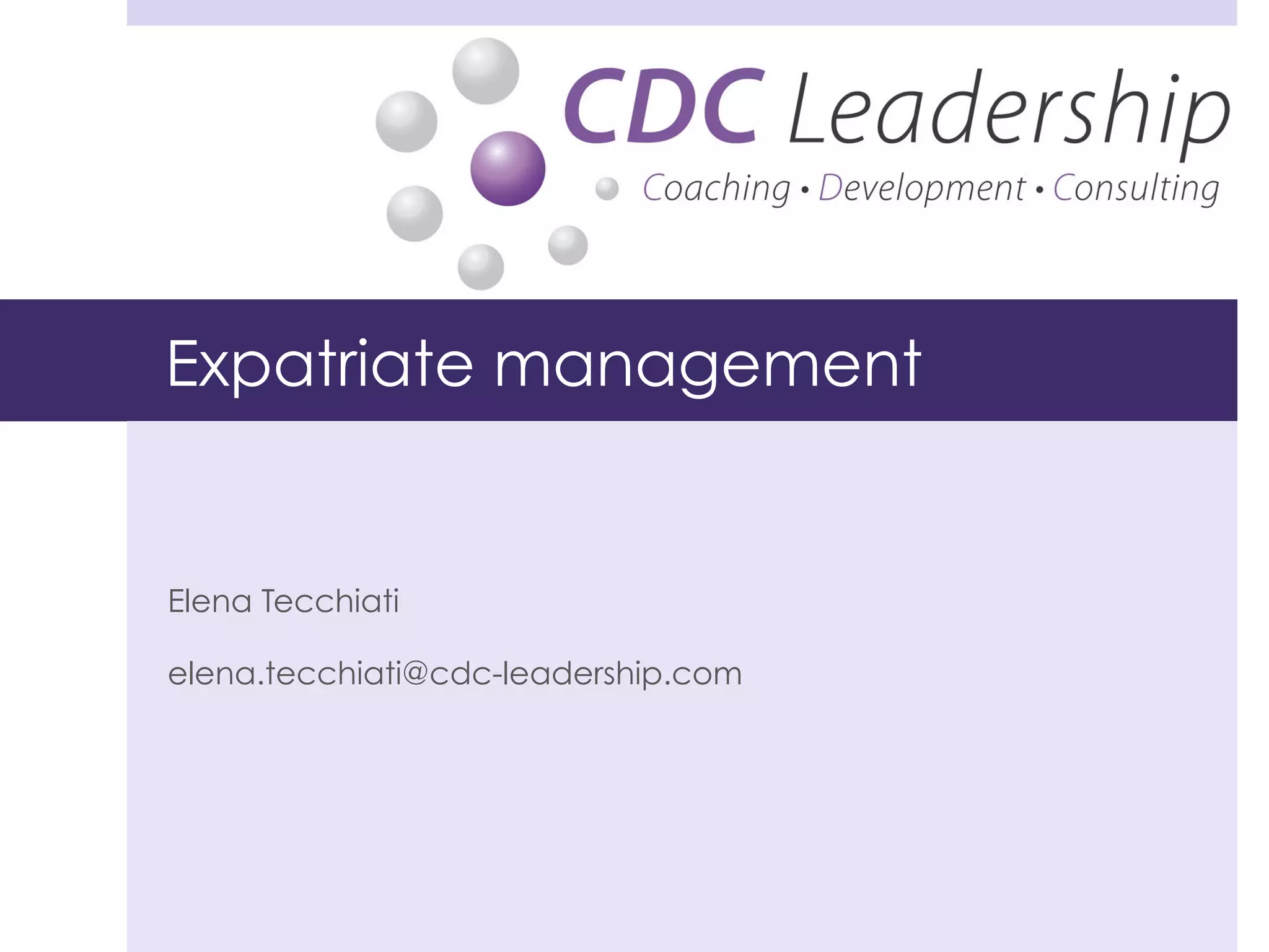 Expatriate management | PDF