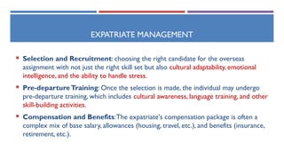 Expatriate Support and Development in Organisations | PPT