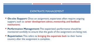 Expatriate Support and Development in Organisations | PPT