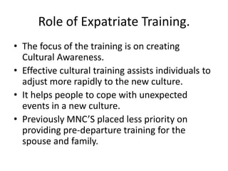 Expatriate Training And Development | PPTX