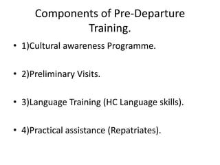 Expatriate Training And Development | PPTX