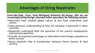 Expatriation and Repatriation | PPTX