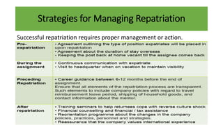 Expatriation and Repatriation | PPTX