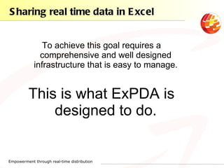 Excel Real-time data sharing. | PPT | Internet | Computing