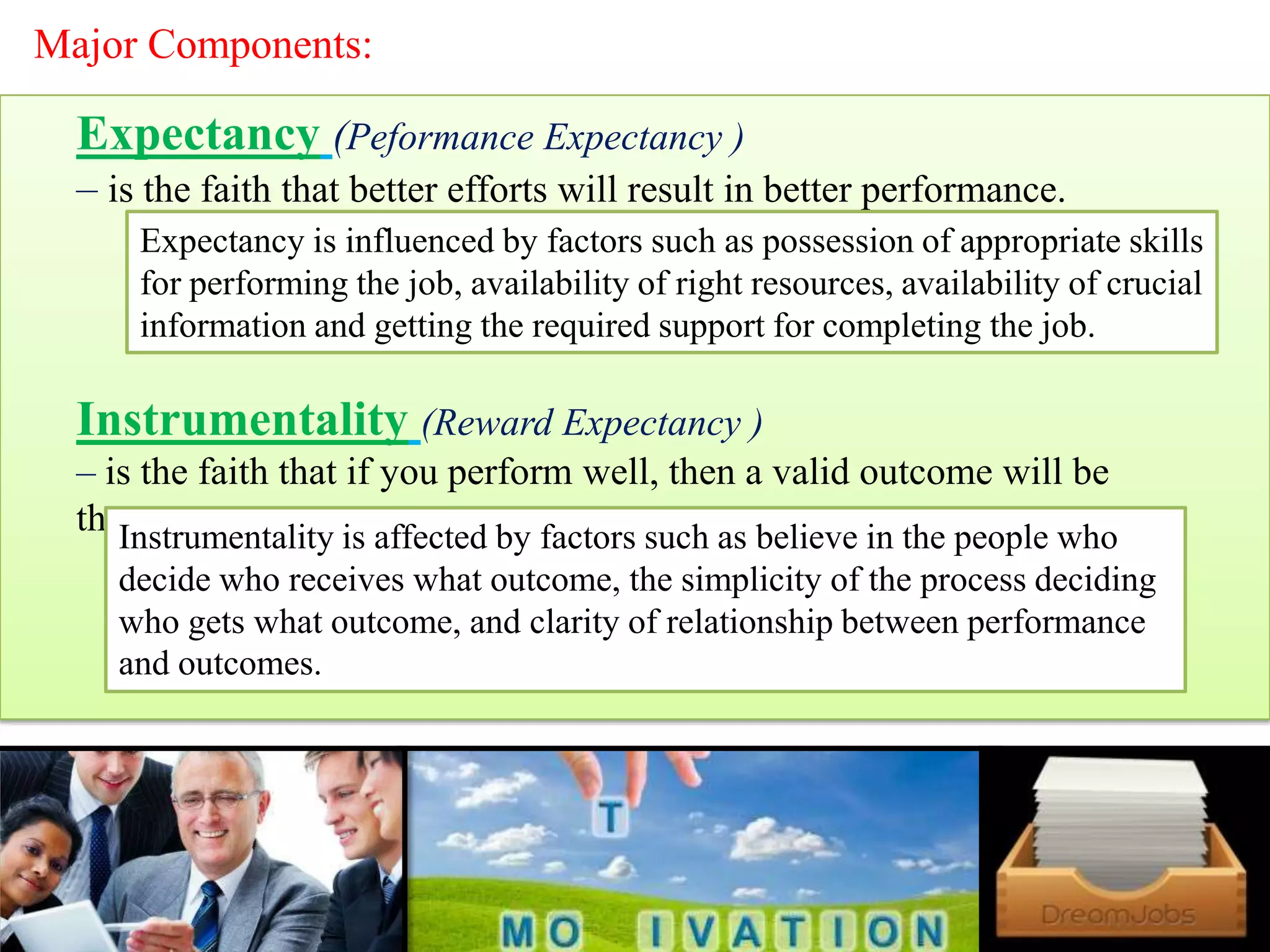 Expectancy Theory, Goal Setting and Designing Jobs that Motivate | PPTX