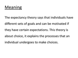 Expectancy theory | PPTX
