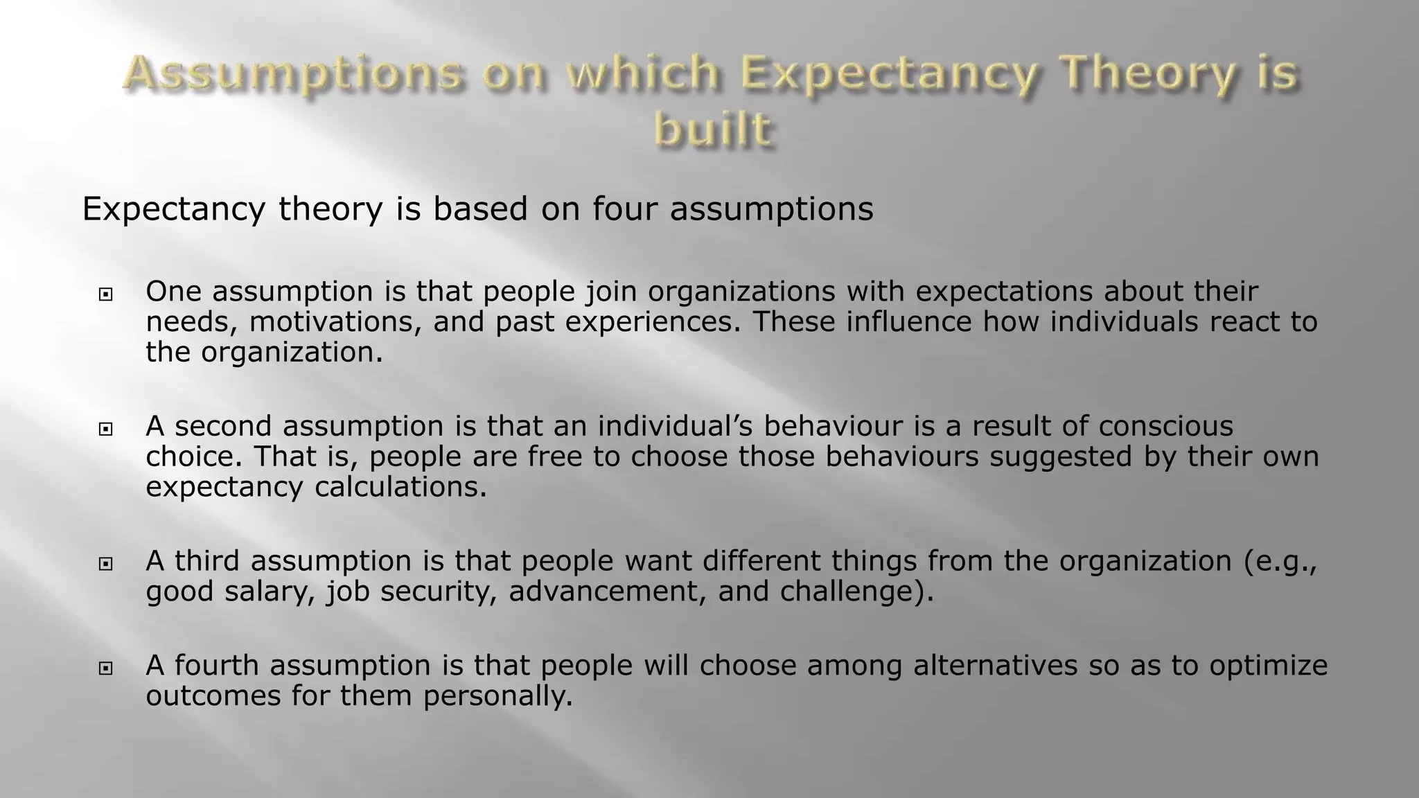 Expectancy theory victor vroom | PPTX