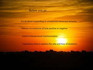 Expectancy violation theory | PPTX | Science