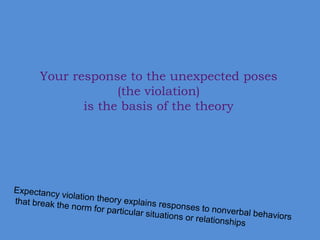 Expectancy violation theory | PPTX | Science