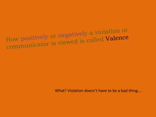 Expectancy violation theory | PPTX | Science