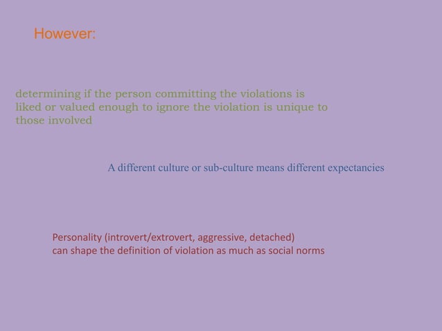 Expectancy violation theory | PPTX | Science
