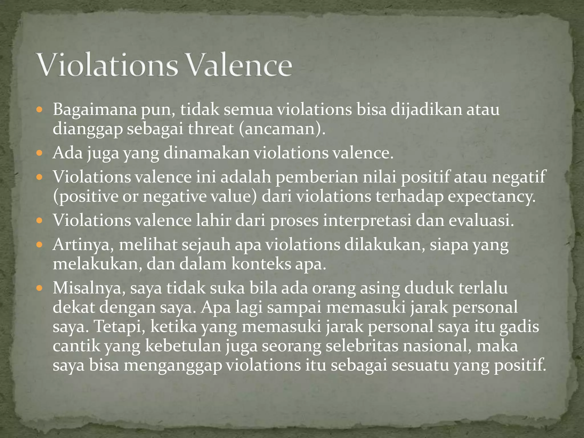 Expectancy violation theory (evt) | PPTX