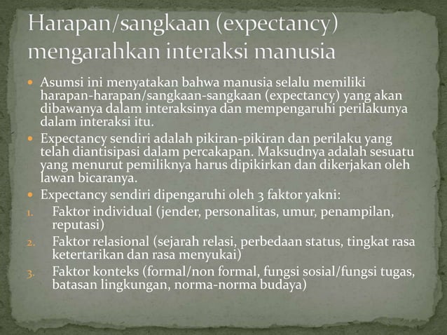 Expectancy violation theory (evt) | PPTX