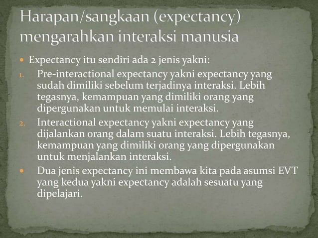 Expectancy violation theory (evt) | PPTX