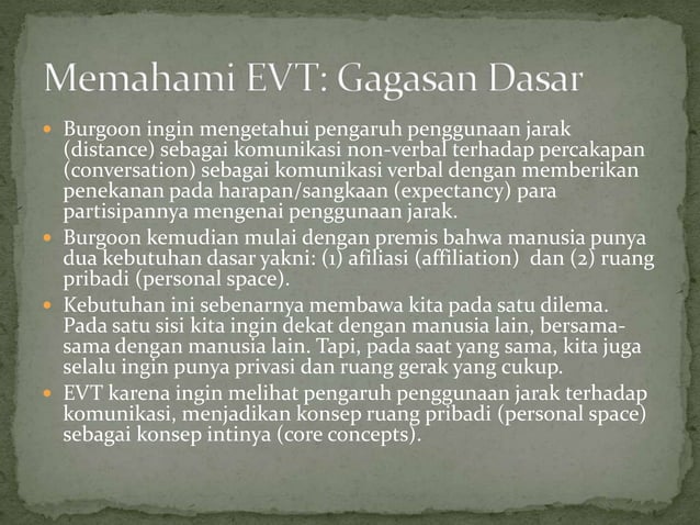 Expectancy violation theory (evt) | PPTX