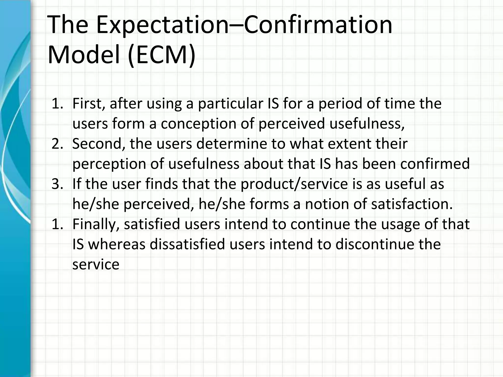 Expectation confirmation theory -English | PPTX