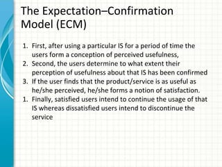 Expectation confirmation theory -English | PPTX