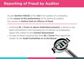 Fraud Reporting Expectation from Company Secretary in Employment | PPT