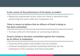 Fraud Reporting Expectation from Company Secretary in Employment | PPT
