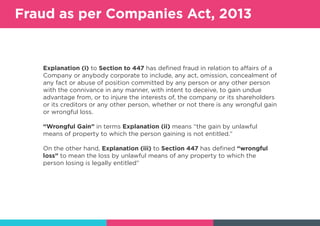 Fraud Reporting Expectation from Company Secretary in Employment | PPT