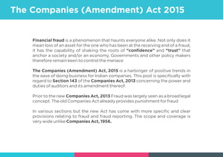 Fraud Reporting Expectation from Company Secretary in Employment | PPT