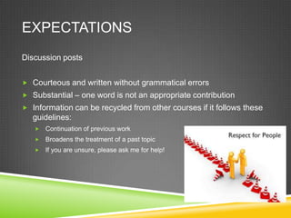 Expectations and teaching philosophy | PPT