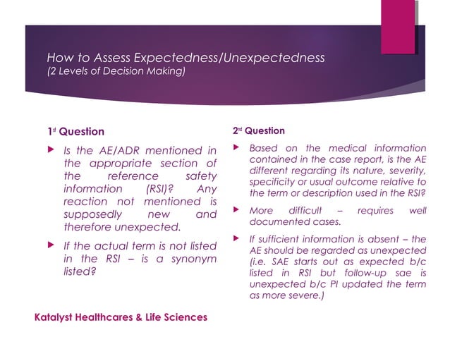 Expectedness/Unexpectedness Assessment_Katalyst HLS | PPT