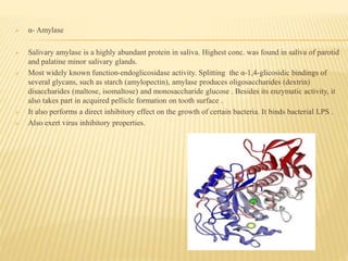 Salivary enzymes and their functions | PPTX
