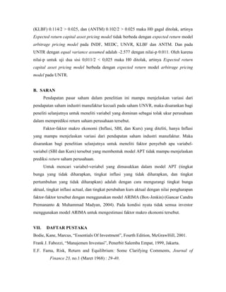 Expected return capm dan apt | PDF