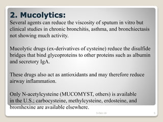 Expectorant and antitussives | PPTX