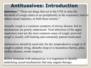 Expectorant and antitussives | PPTX