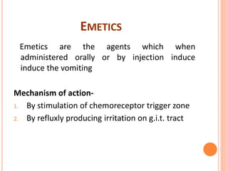 Expectorant and emetics ppt | PPTX