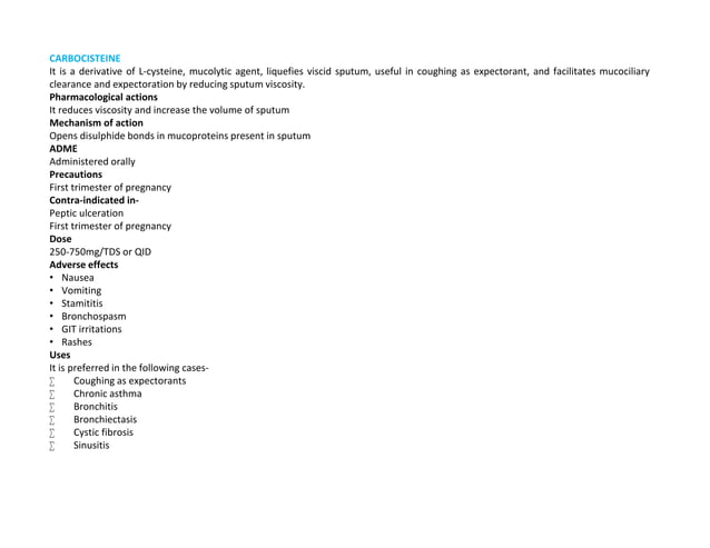 Expectorants | PDF | Lung and Respiratory Health | Diseases and Conditions