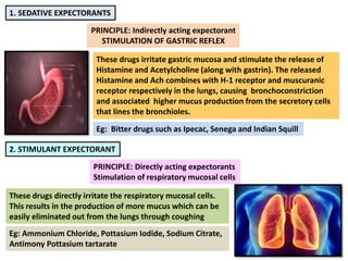 Expectorants (PCI syllabus, B.Pharm) | PPTX