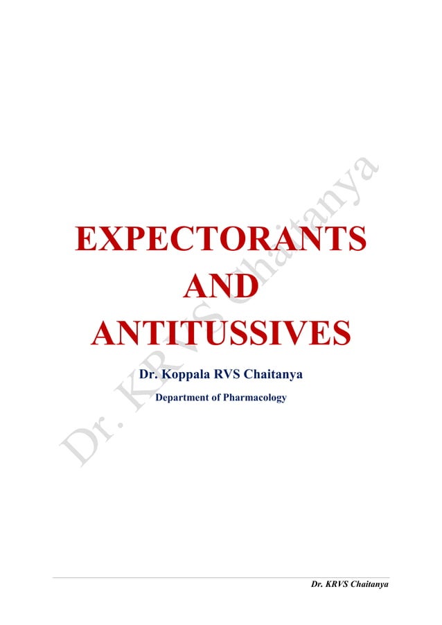 Expectorants and Antitussives.pdf