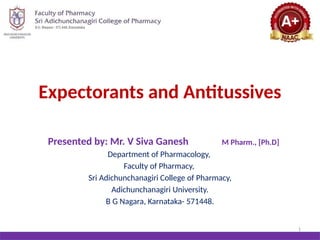Drugs acting on Respiratory System: Expectorants and Antitussives.pptx