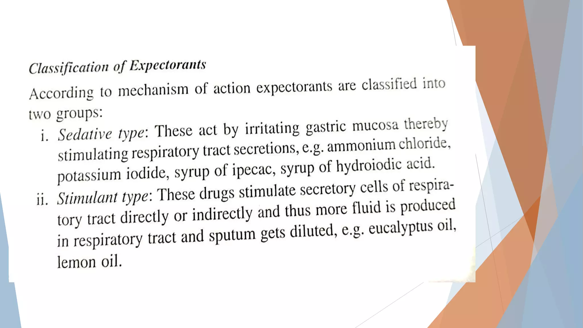 Expectorants and emetics | PPTX