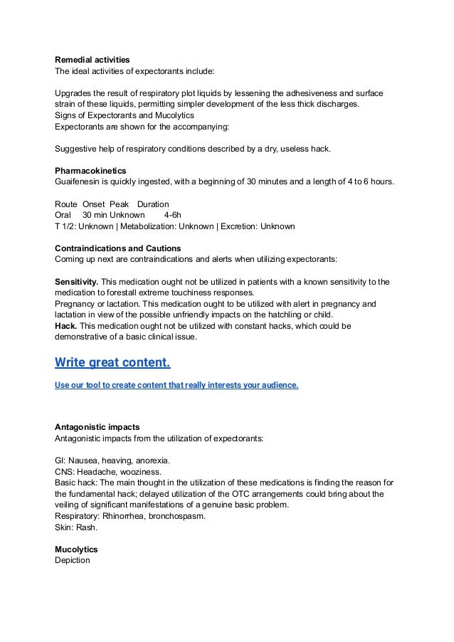 Expectorants and mucolytics | PDF | Lung and Respiratory Health ...